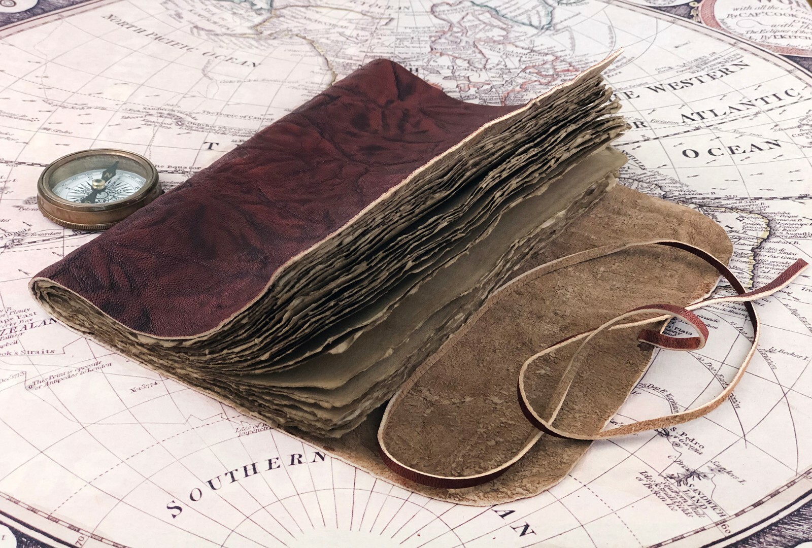 9x6" Vintage Handmade Scroll Leather Journal Travel Diary Leather Bound ...