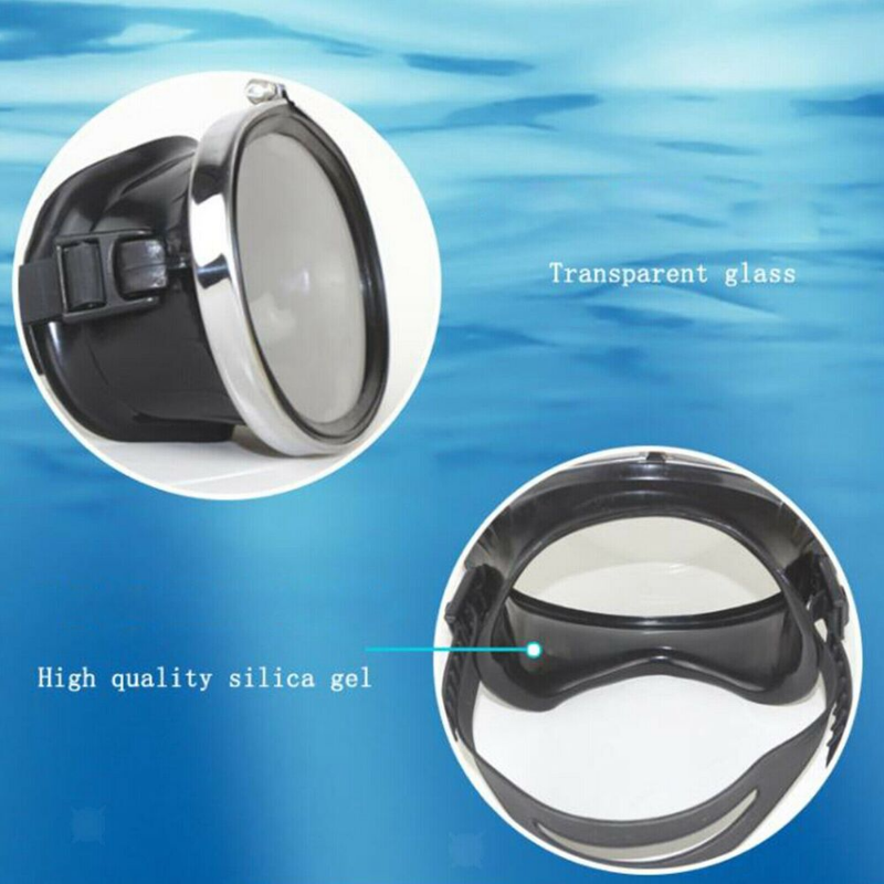 Oval Snorkel Diving Mask Anti-Fog Tempered Glass Snorkeling Glasses ...