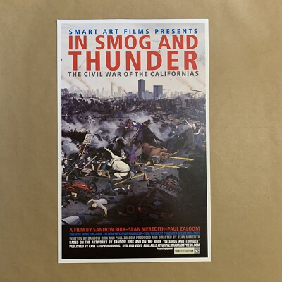 Rare 2003 Sandow Birk "In Smog and Thunder" Movie Film Art Poster Print ...