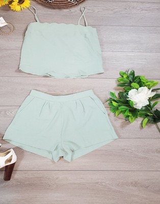SAGE CAMI SHORTS AND TANK 2 PIECE SET SIZE LARGE | eBay