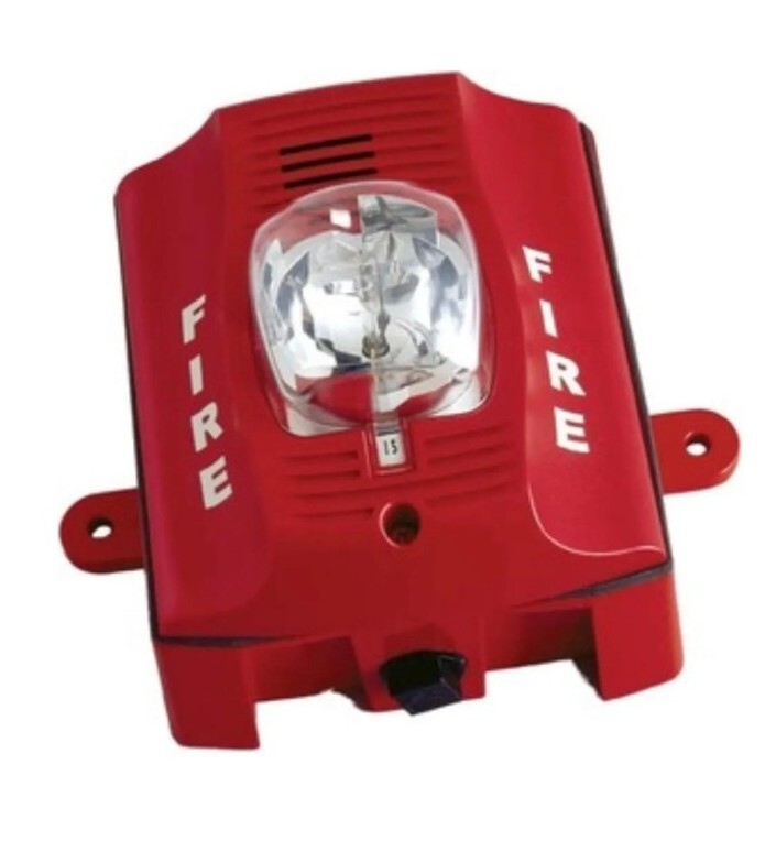 System Sensor P2RK Outdoor Horn Strobe, Wall Mounted, 2 Wire, Red ...