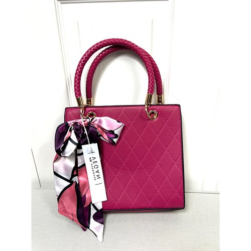 Malibu Skye Vegan Leather Fuchsia Pink Satchel NEW | eBay