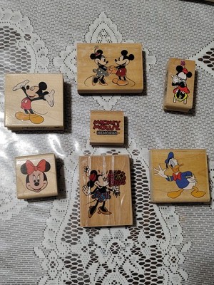 Vintage Disney Rubber Stamps Set Mickey Minnie Mouse Donald Duck All ...