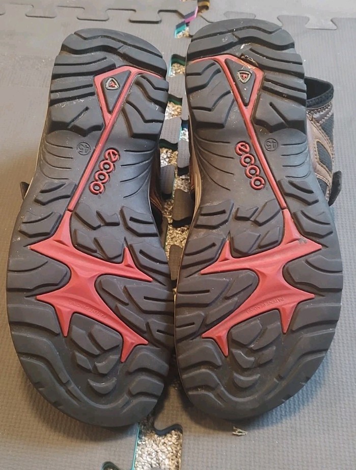 Ecco Receptor Yucatan Mens Brown Off-road Hiking Sandals Sz 45 US 11 ...