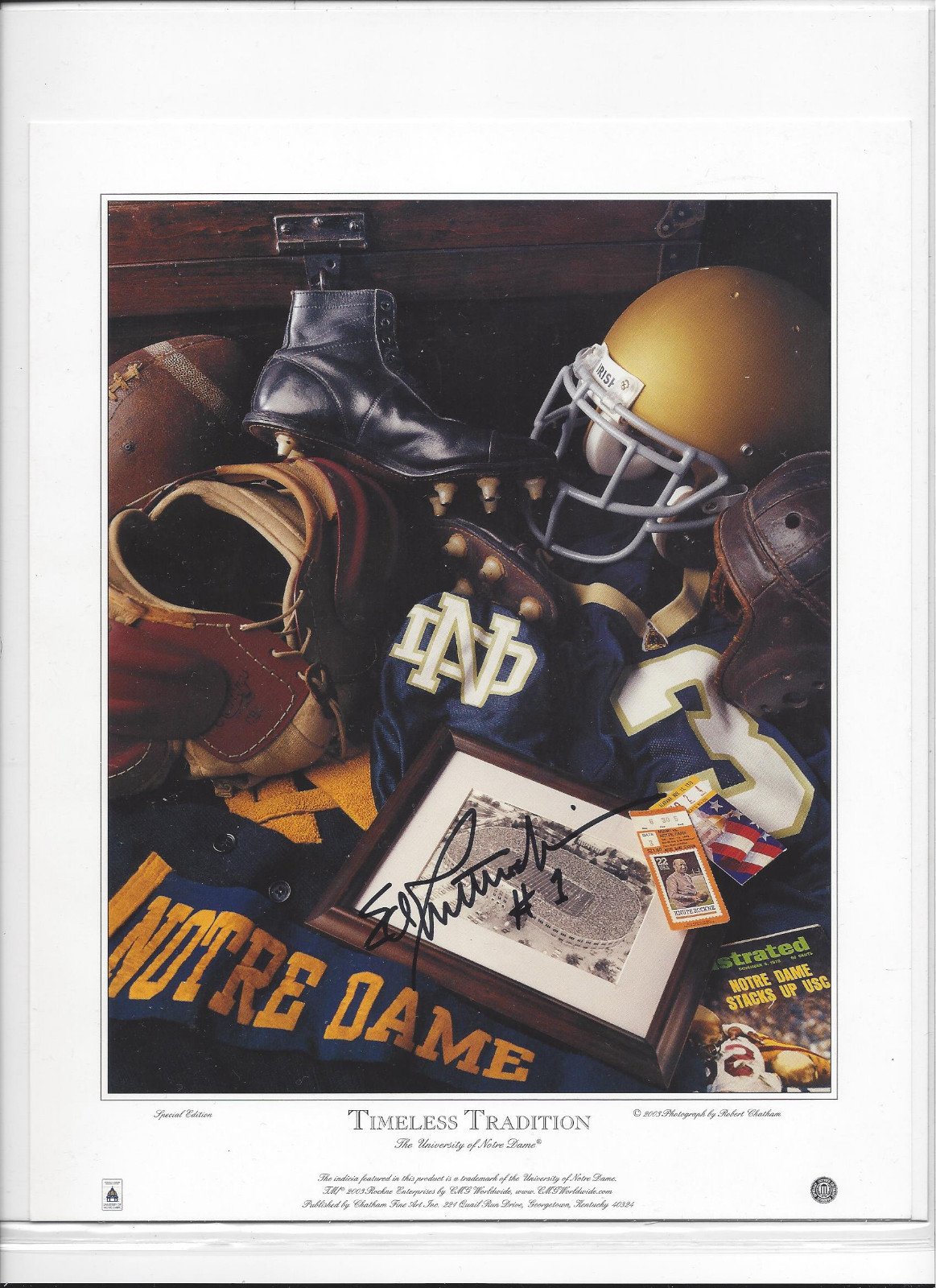 Ed Rutkowski Buffalo Bills Notre Dame 8x10 Photo COA | eBay
