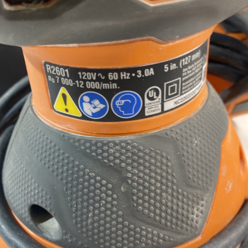 BROKEN RIDGID R2601 5" Variable Speed Random Orbital Sander FOR PARTS ...