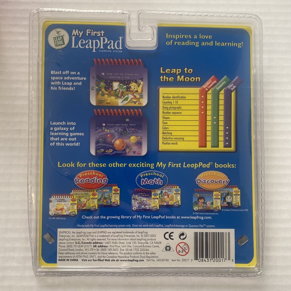 Leapfrog My First Leappad Leap to the Moon Pre-Math Game NEW In Package ...