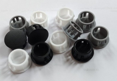 Round plastic blanking caps 5 to 50mm plug hole cutout end bung insert ...