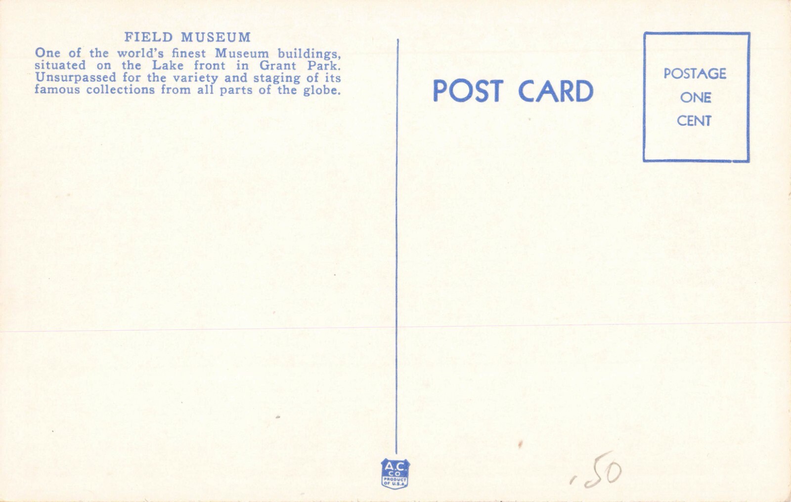 Postcard Field Museum of Natural History Chicago Illinois | eBay