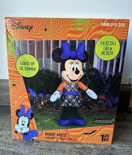 Disney Halloween Minnie Mouse Airblown Inflatable 3.5 Ft Pre lit LED ...