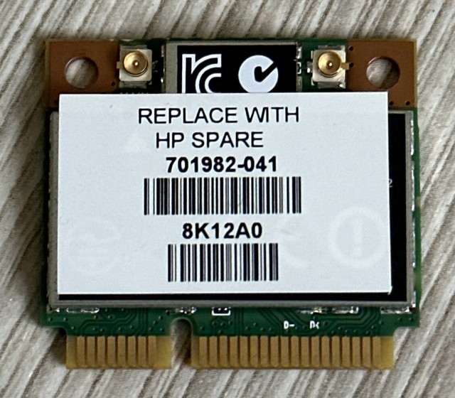 Original HP Wireless LAN Karte W-LAN Board HP WCBN612AH-H1 Pcie 2 4Ghz ...