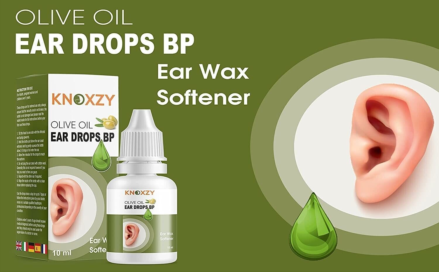 Ear Sprays & Ear Drops for Wax Removal 10ml Olive Oil Drops & Sprays ...