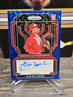 2022 Prizm Alejo Lopez Blue Donut Circle Prizm Rookie Auto RC /50 Reds ...