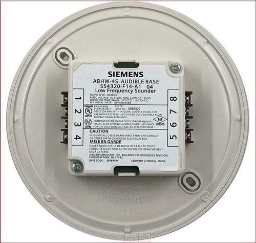 Siemens ABHW-4S (S54320-F14-A1) Sounder Base | eBay