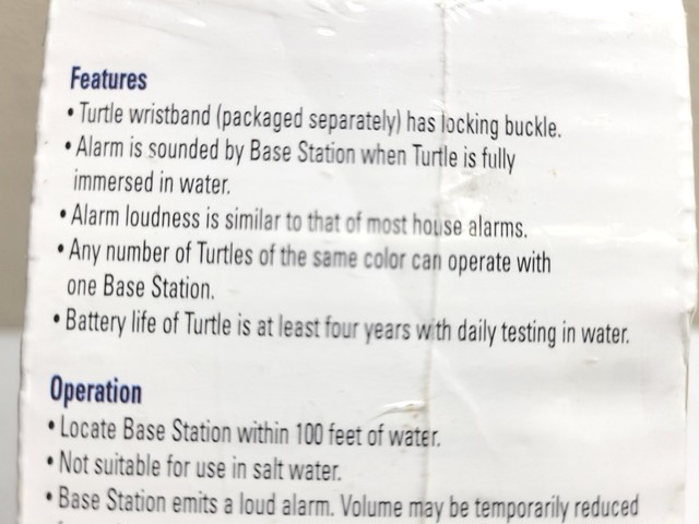 Safety Turtle B102 Pool Alarm Base Station for sale online | eBay