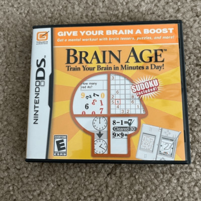 Nintendo DS Brain Age Train Your Brain in Minutes a Day! Game for Kids ...
