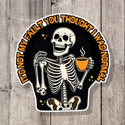 Funny Humor Sarcastic Vinyl Laptop Sticker Water Bottle Sticker Hard ...