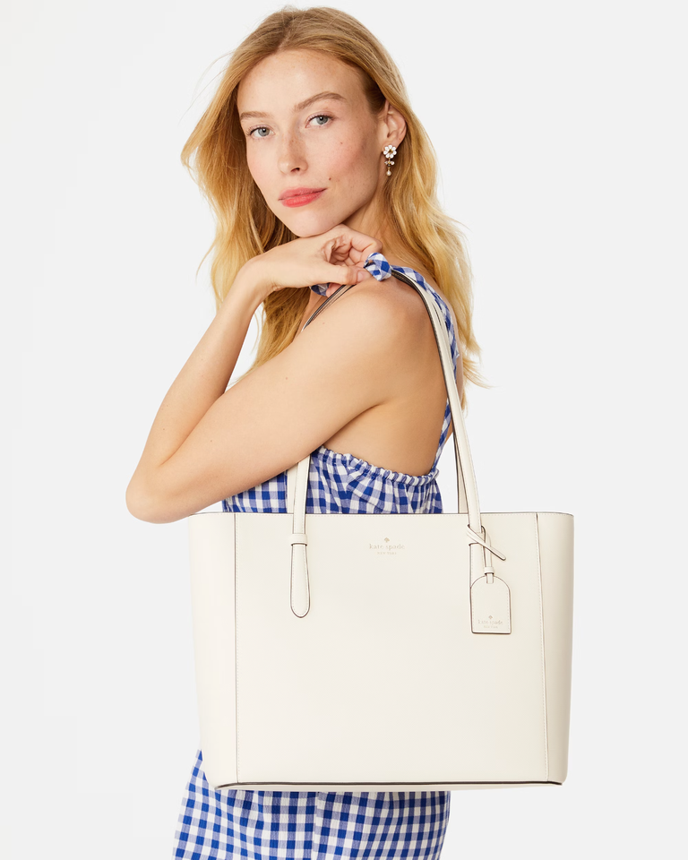 New Kate Spade Schuyler Medium Tote Saffiano Meringue | eBay