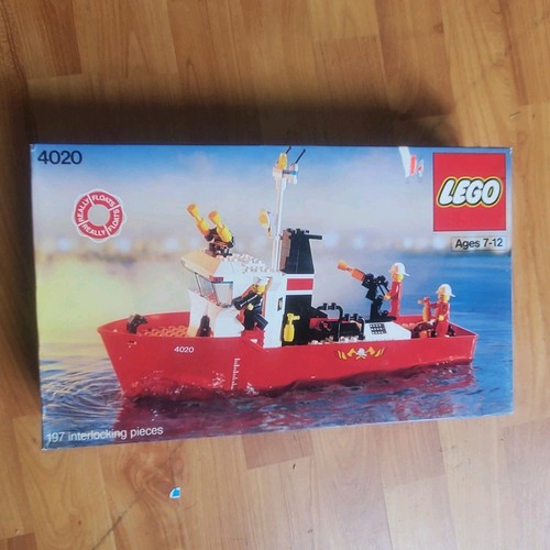 LEGO Town FIRE FIGHTER BOAT 4020 Building Set Vintage 1987 NEW SEALED ...
