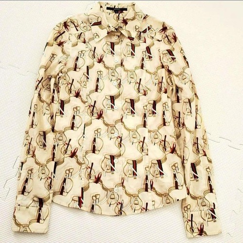GUCCI shirt Sherry line long sleeve ladies 36 F/S from Japan | eBay