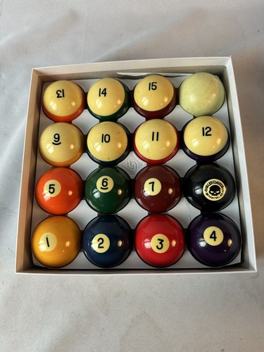 Aramith Crown Standard Pool Ball set 2 1/4" - USED The Belgian Billiard ...