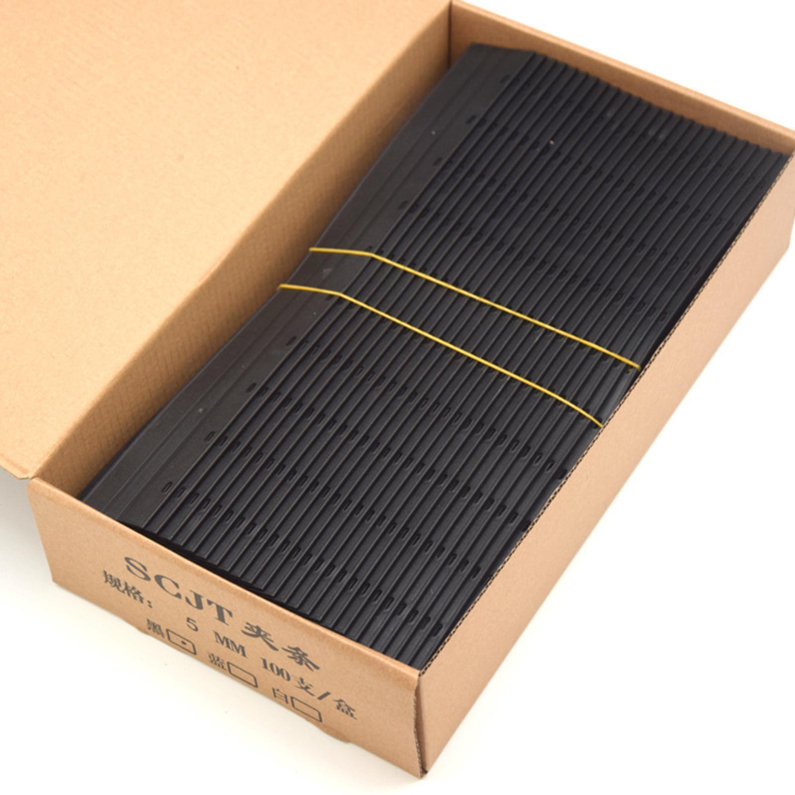 100Pcs Binding Bars 10mm Durable Black for files Contracts Office ...