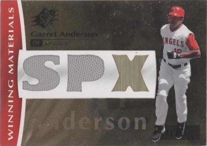 2008 SPx - Winning Materials Garret Anderson #WM-GA Spx Dual Swatch /50 ...