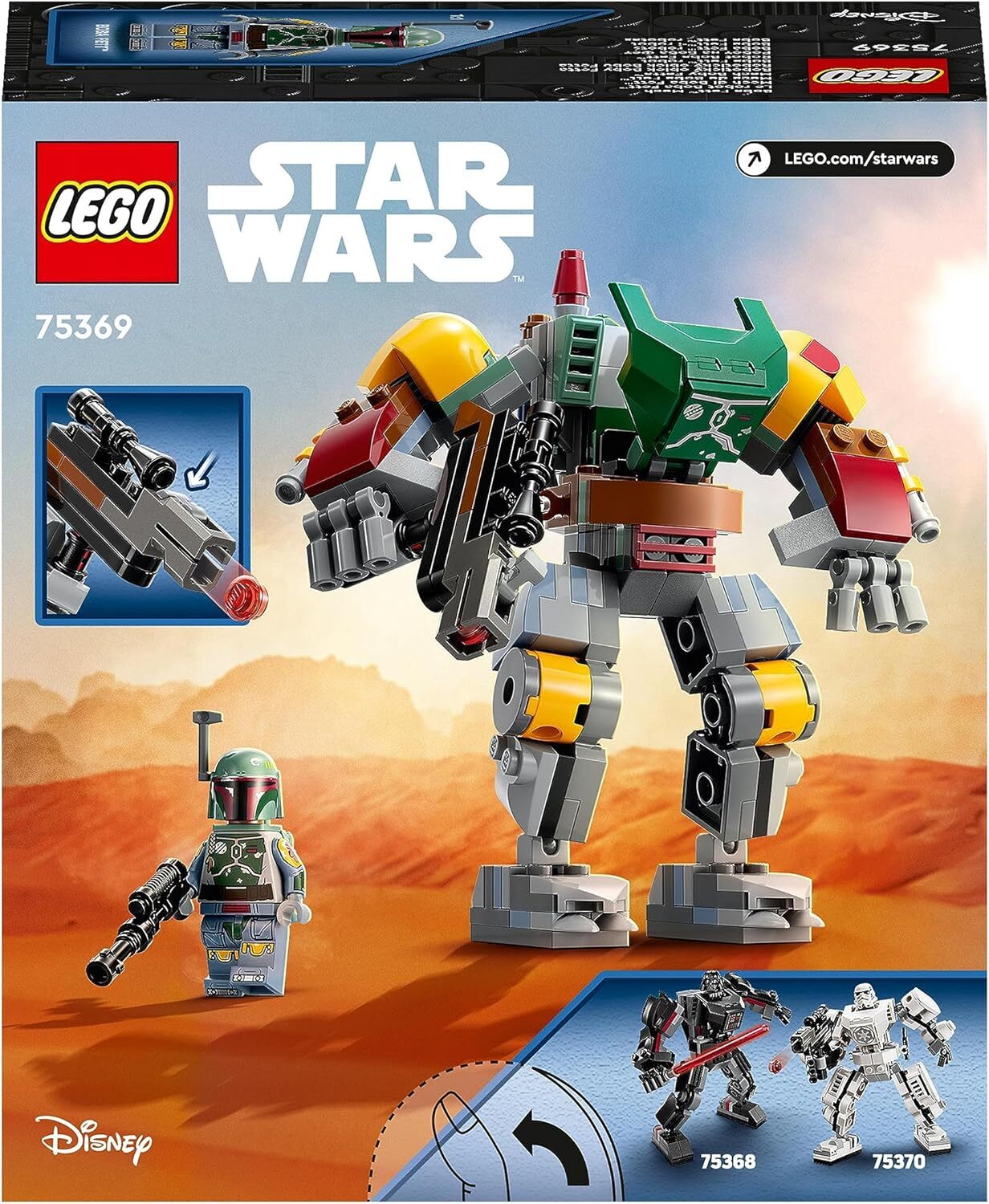 LEGO 75369 Star Wars Boba Fett Mech, baubare Actionfigur mit Blaster ...