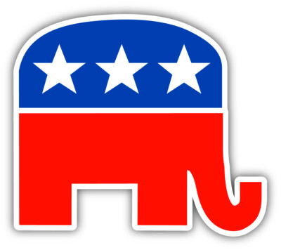 REPUBLICAN ELEPHANT DECAL STICKER 3M USA MADE TRUCK VEHICLE CAR VOTE ...