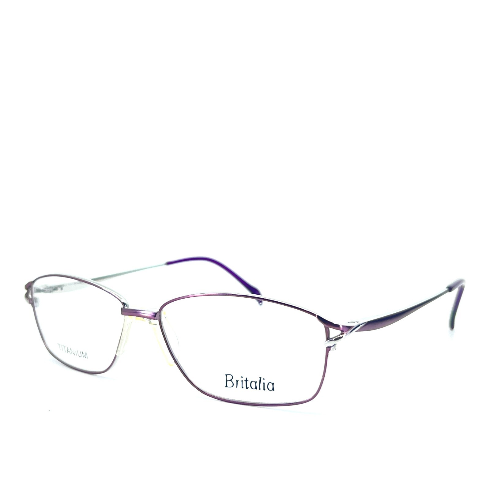 Britalia T-542 Eyeglasses Round Pink Silver Full Rim Frames 54[]13 135 ...