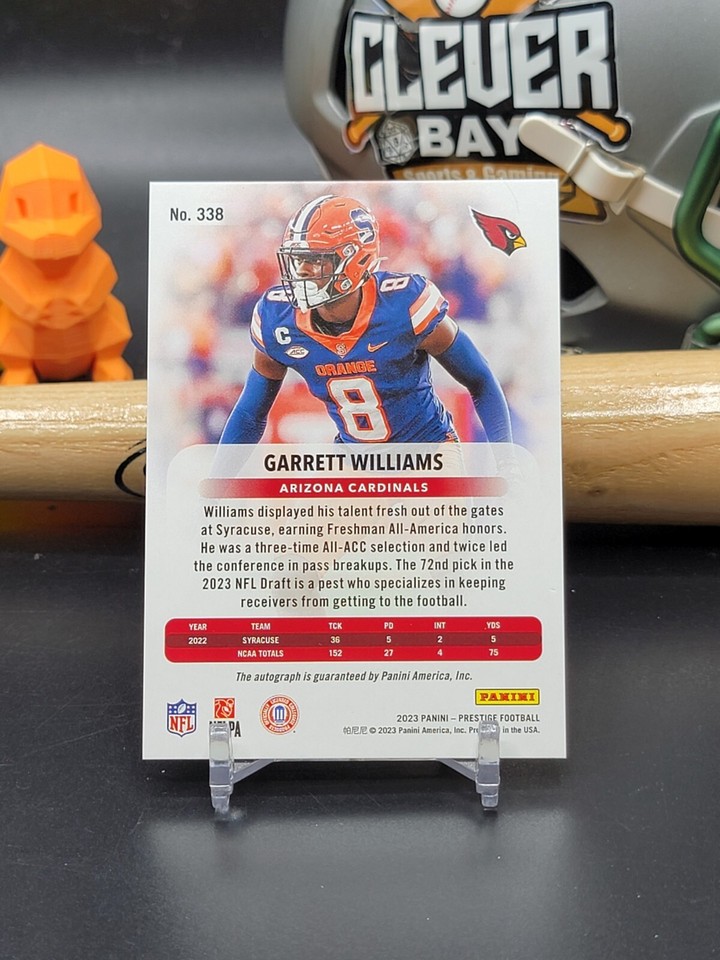 Garrett Williams Auto 2023 Panini Prestige Xtra points #338 Rookie (CB ...