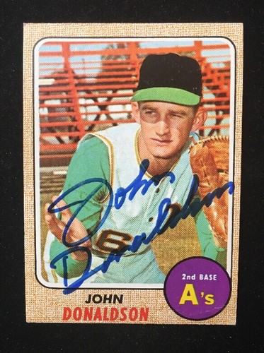 JOHN DONALDSON 1968 TOPPS AUTOGRAPHED SIGNED AUTO BASEBALL CARD | eBay