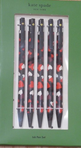 Kate Spade Celebration Hearts Click Pen Set (5) | eBay