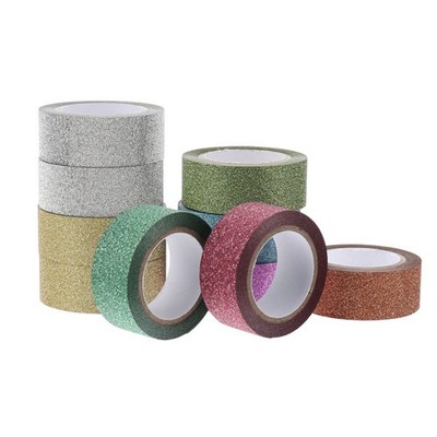 10pcs Colored Washi Tapes Sparkle Masking Tape Art Craft Decor (Mixed ...
