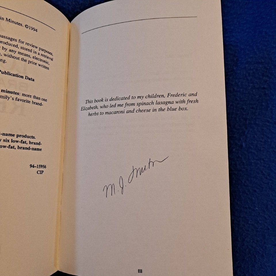 366 Low - Fat Brand Name Recipes In Minutes By M. J. Smith (1994 ...