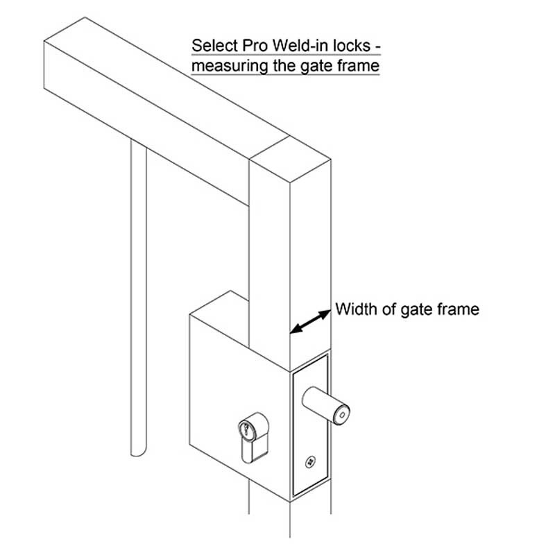 Select Pro Weld-in Deadlock Gate Lock Gatemaster | eBay UK