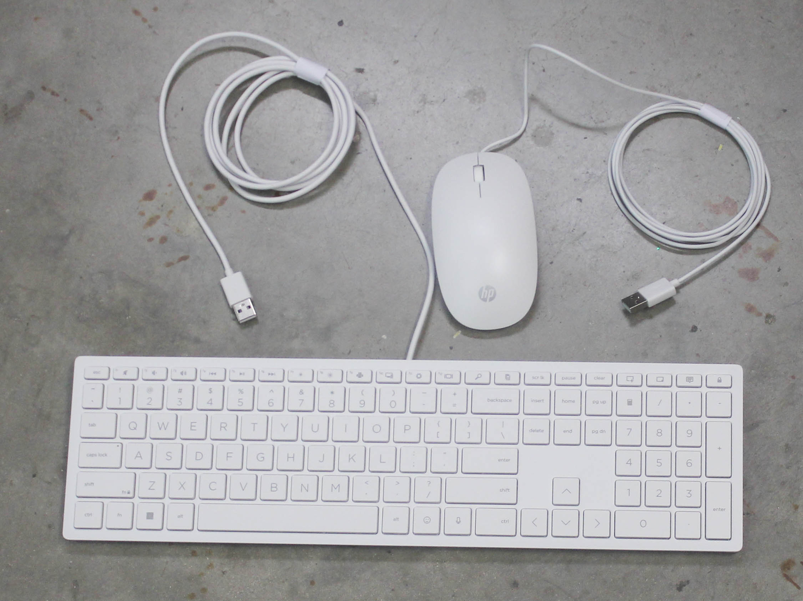 M55009-001 Hp Wired Keyboard & Mouse Kit Usb White Pavilion 27-Ca1000 ...