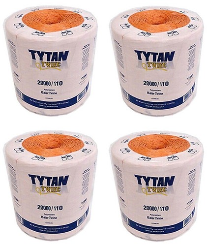 Tytan PBT20110TOSTNBP 20,000 ft Orange Polypropylene Baler Baling Twine ...