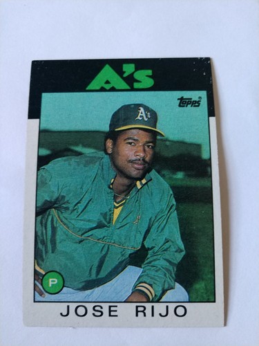 1986 Topps Oakland Athletics Baseball Card #536 Jose Rijo | eBay