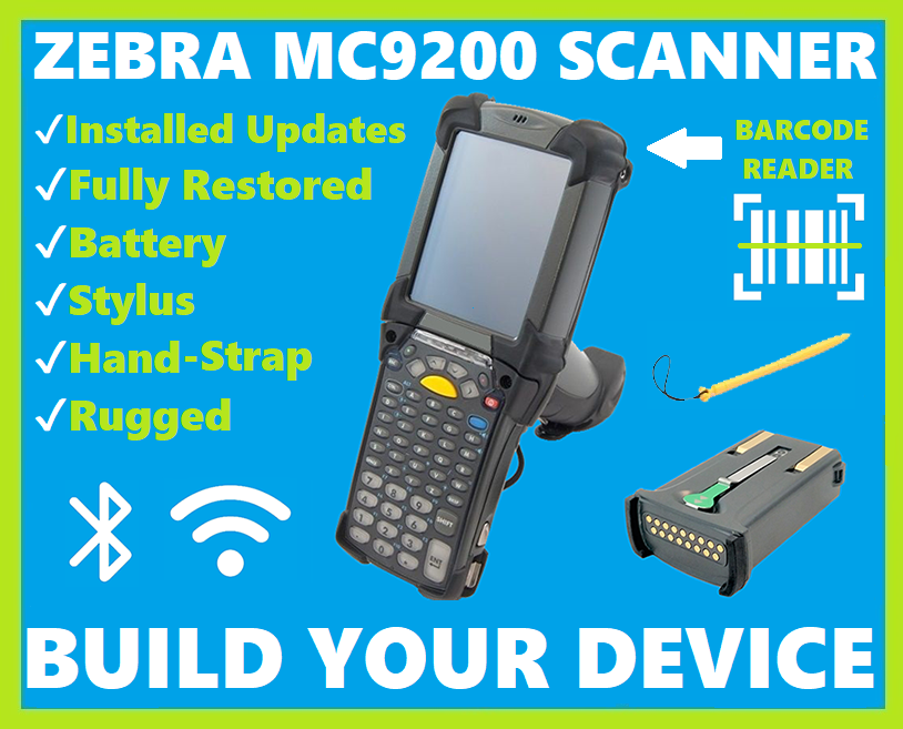 Zebra MC92N0-G Warehouse Wireless Barcode Scanner, BUILD YOUR OWN ...