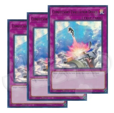 Yugioh Compulsory Evacuation Device x 3 - 1st Edition Ultra Rare NM ...