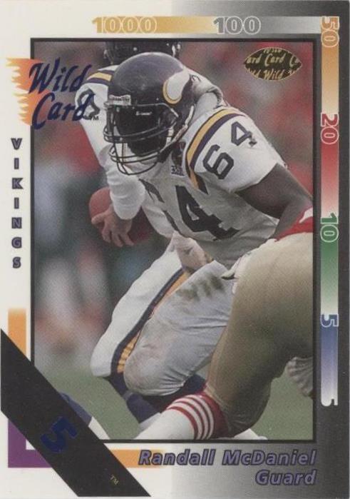 1992 Wild Card - Randall McDaniel #257 5 Stripe for sale online | eBay