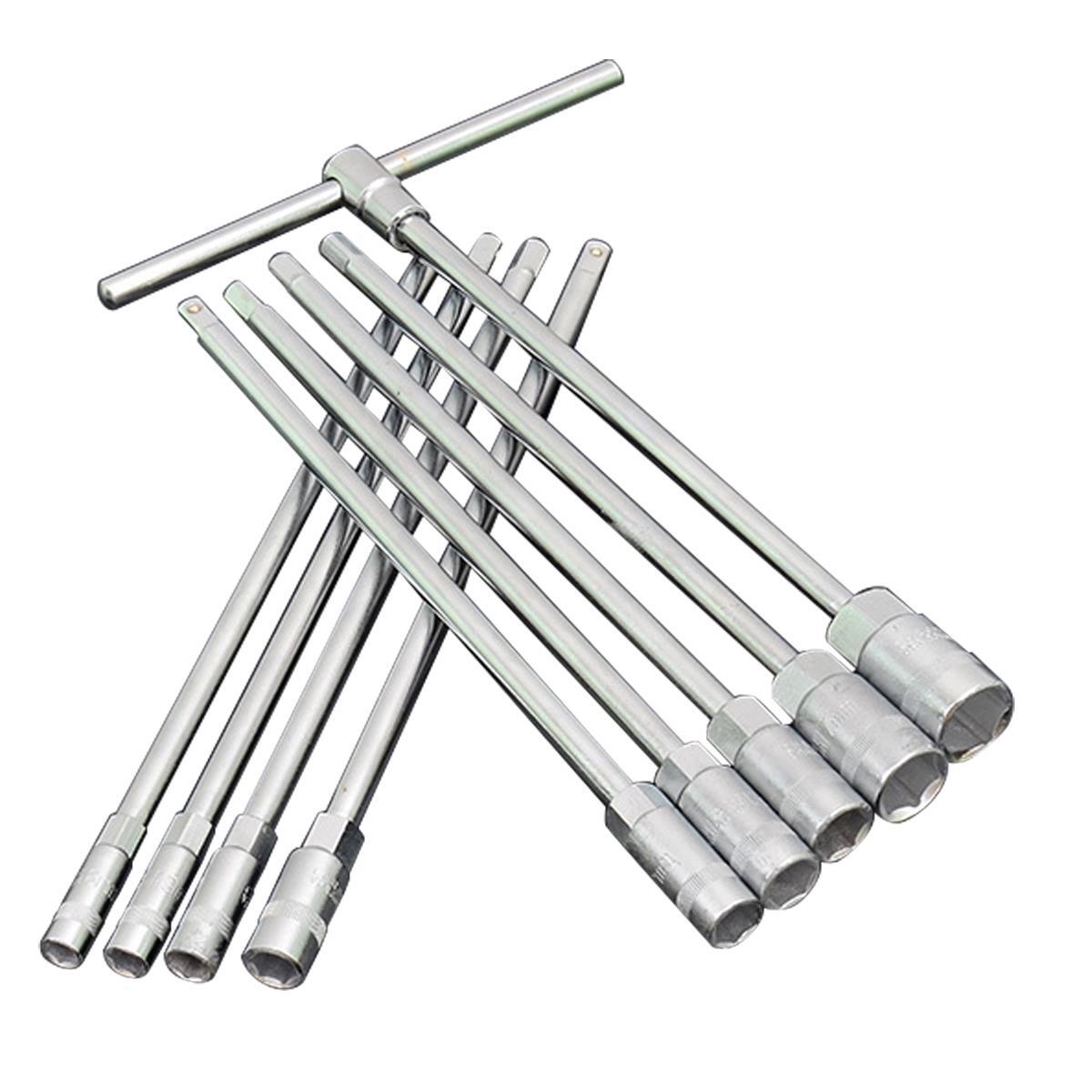 435203 Extra Long T Handle Socket Spanner Wrench Set 8 9 10 11 12 13 14 ...
