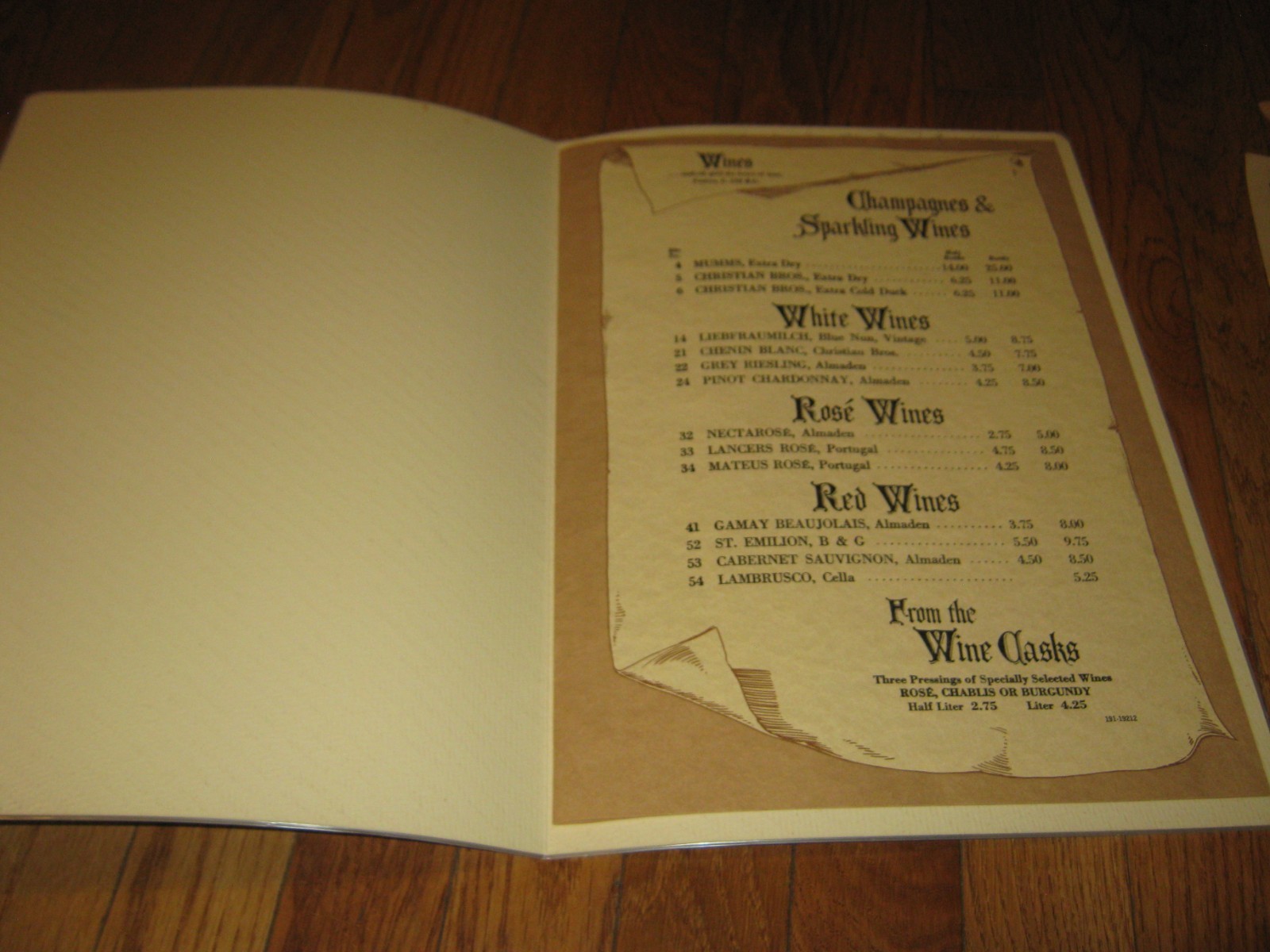 Original Vintage The Smuggler's Inn Restaurant Menu Wine Menu | eBay