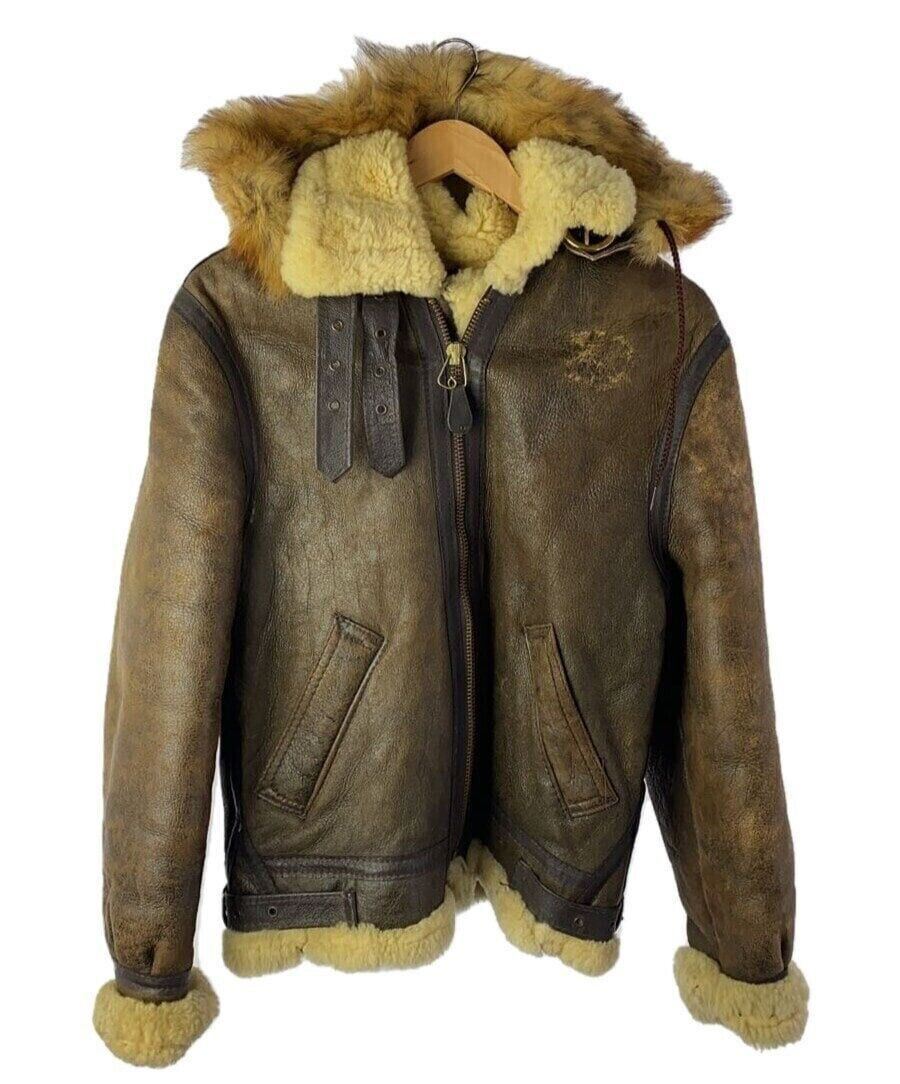 Schott Type B-3 B3 Leather Flight Mouton Hood Jacket Made in USA Used ...