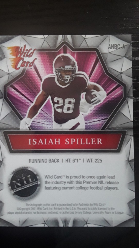 2021 Isaiah Spiller Wild Card Alumination Rookie Autograph Card | eBay