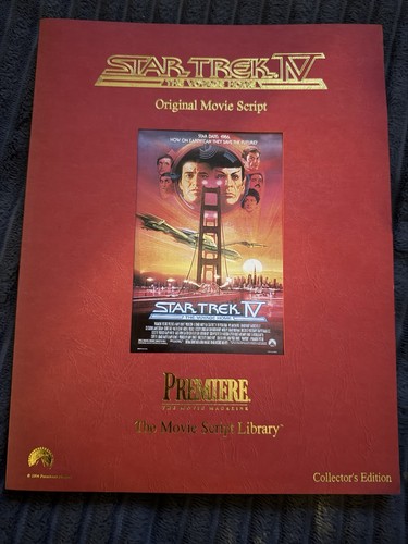 Star Trek IV The Voyage Home Original Movie Script Collector's 1st ...