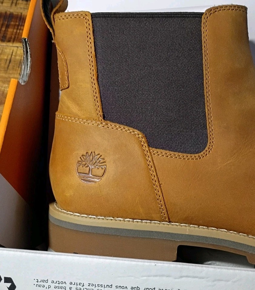 Mens Timberland Premium Leather Redwood Falls Chelsea Boot 11.5 WHEAT ...
