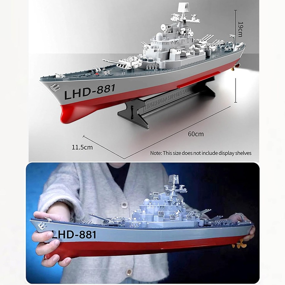 GoolRC Remote Control Warship RC Military Battleship, 1:390 Scale ...