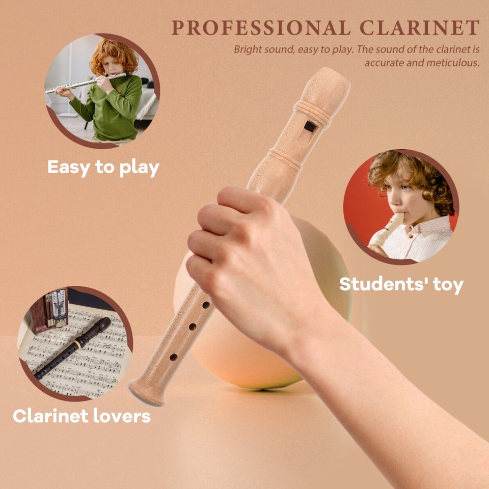 Wind & Woodwind Instruments Children's Clarinet Recorder Kids Pupils ...